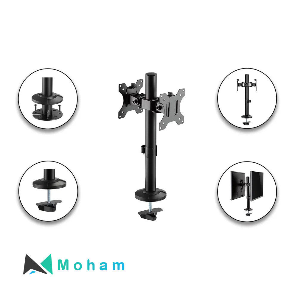 Articulating Pole Mount Single Dual Monitors Mount